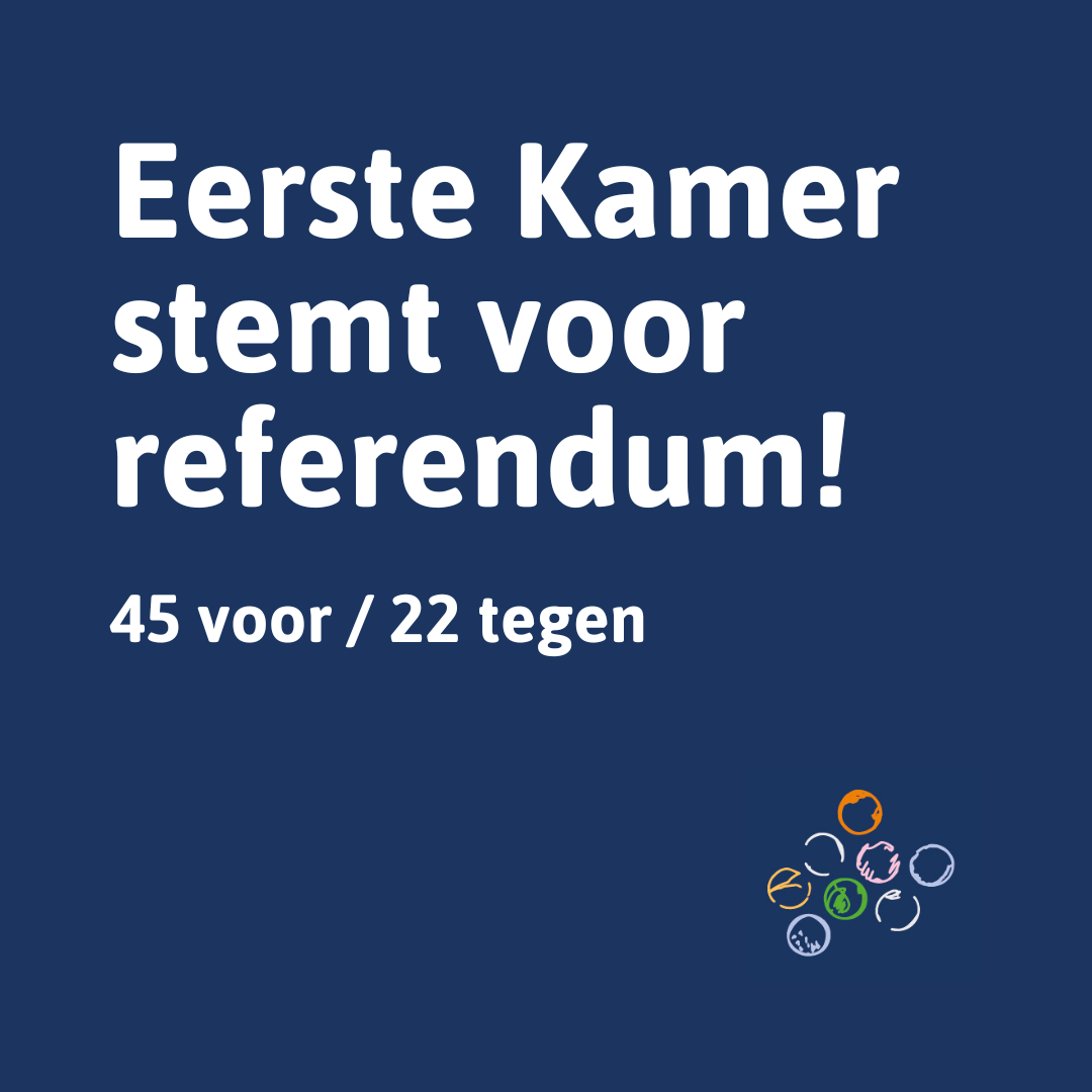 Tweederde meerderheid vóór referendum in Eerste Kamer | Meer Democratie Tweederde meerderheid vóór referendum in Eerste Kamer | Meer Democratie